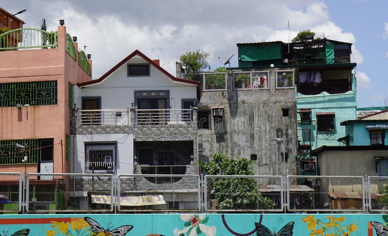 Manila, Philippines, Circa March 2023 - Squatter Homes at the Pasig ...