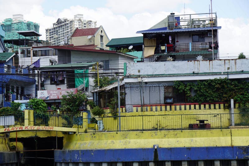 Manila, Philippines, Circa March 2023 - Squatter Homes at the Pasig ...
