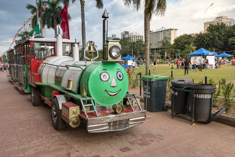 The Train Ride Inside Rizal Park, Manila Editorial Stock Image - Image ...