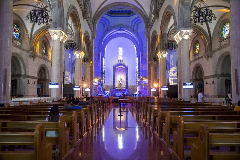 Interior of the Manila Cathedral in Manila Editorial Photo - Image of ...