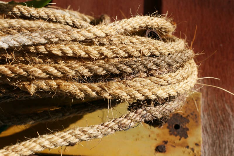 Manila rope on wood floor stock image. Image of texture - 69831701