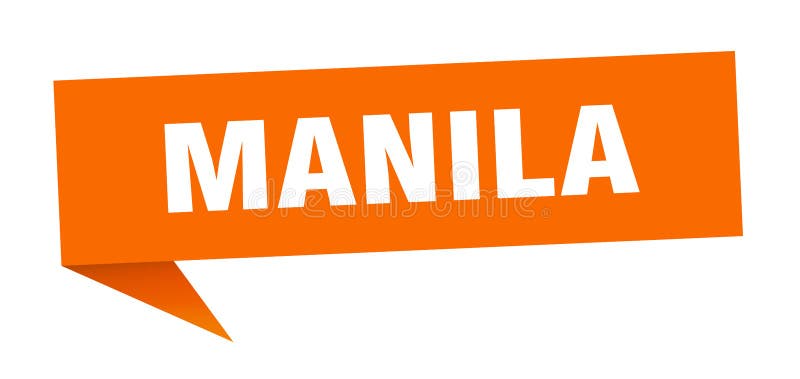 Manila Sticker. Manila Signpost Pointer Sign Stock Vector ...
