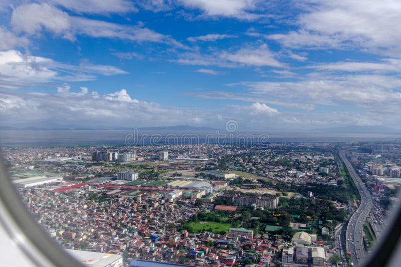 Manila view from airplane stock image. Image of ground - 39842759