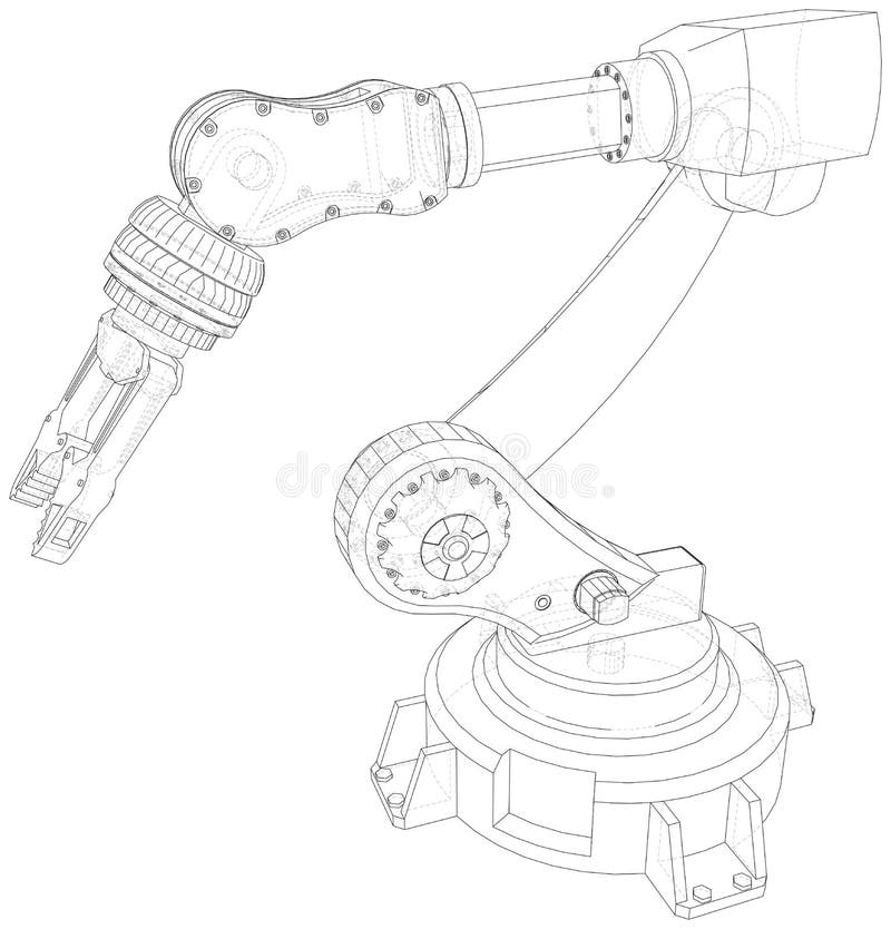 Manipulador De Robots Industrial. Formato EPS10. Vector De Bastidor De ...