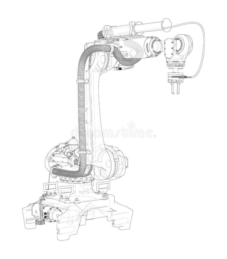 Manipulateur De Robot Industriel. Illustration de Vecteur ...
