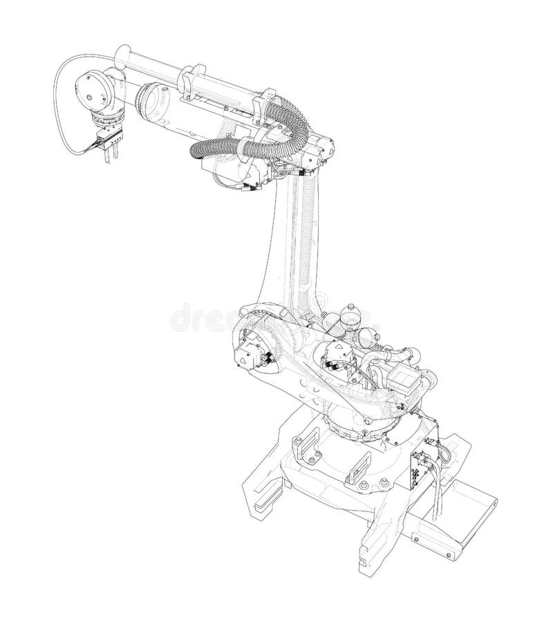 Manipulateur De Robot Industriel Illustration Stock - Illustration du ...