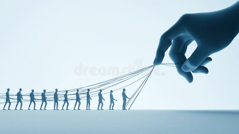 Manipulation and Control Concept with Hand and People Stock Image ...