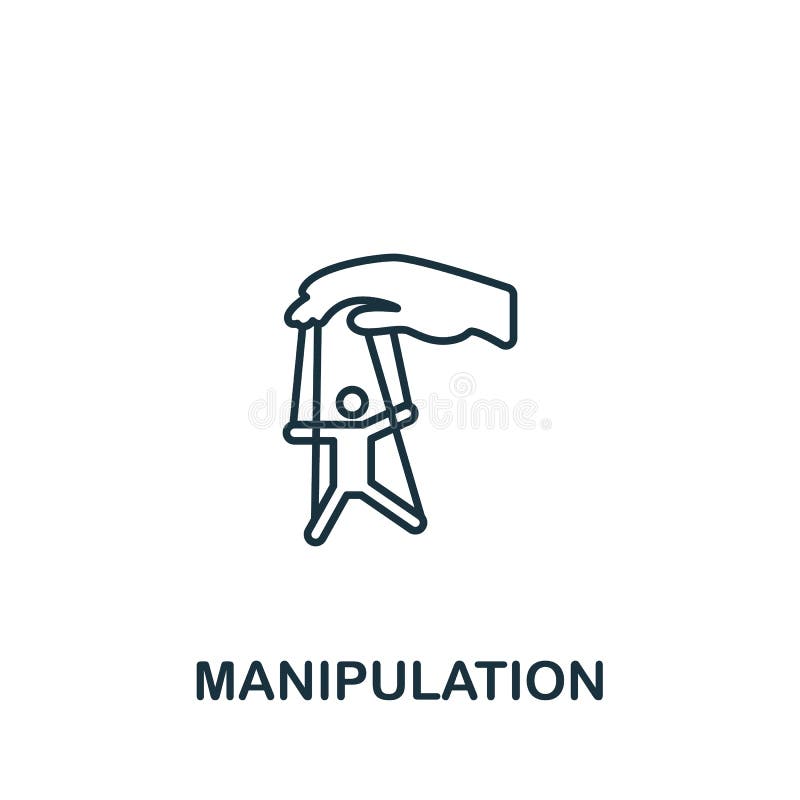 Manipulation Icon. Line Simple Personality Icon for Templates, Web ...