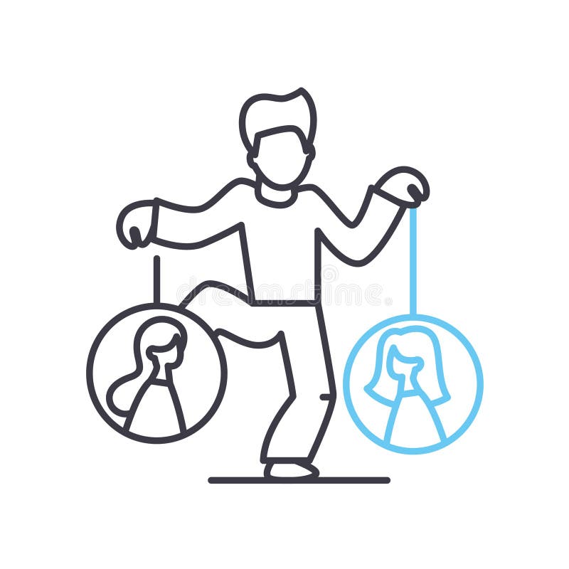 Manipulation Line Icon, Outline Symbol, Vector Illustration, Concept ...