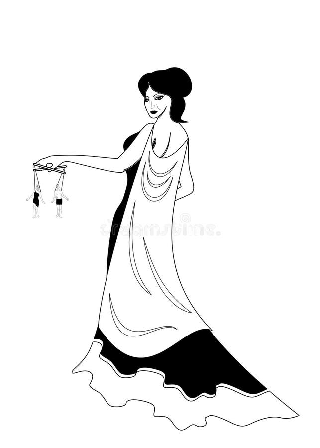 The manipulation woman stock vector. Illustration of management - 97526456