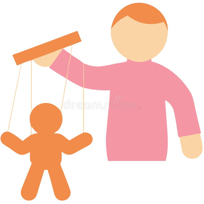 Manipulative Control Concept Vector Human Puppet Illustration Stock ...