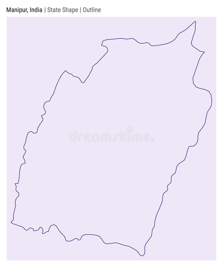 Manipur, India. Simple Vector Map Stock Vector - Illustration of india ...