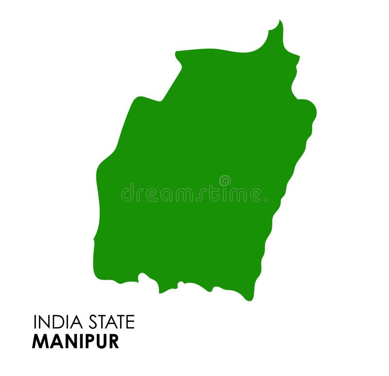 Manipur Map of Indian State. Manipur Map Vector Illustration Stock ...