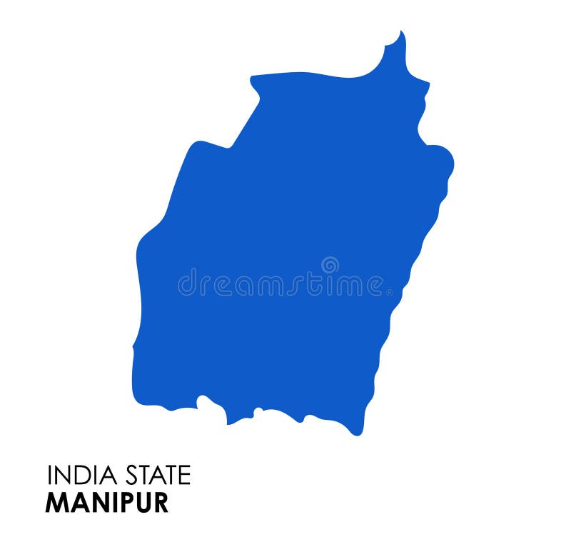 Manipur Map of Indian State. Manipur Map Vector Illustration Stock ...
