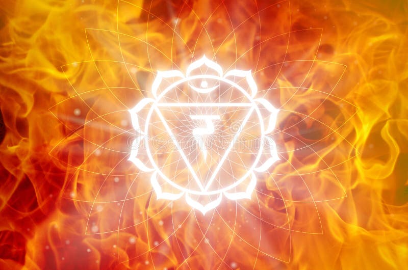 Solar Plexus Chakra Drawn On A Blackboard Stock Image Image Of Style