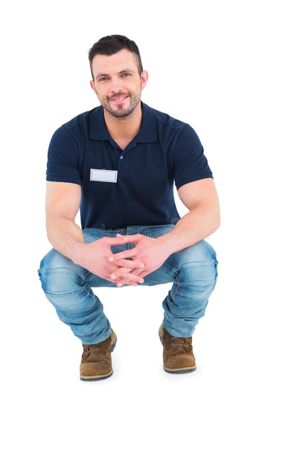 Manitas que se agacha imagen de archivo. Imagen de profesional - 50475151