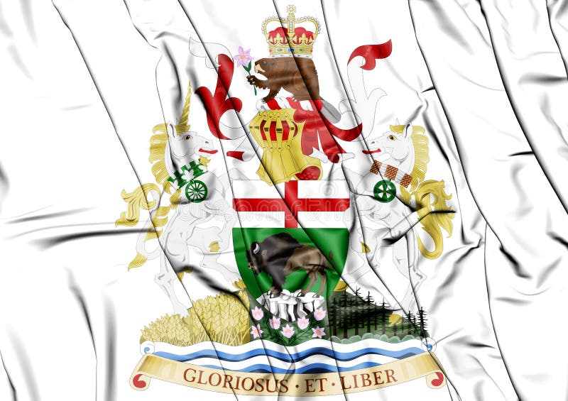 Manitoba Coat of Arms, Canada. Stock Illustration - Illustration of ...