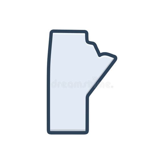 Color Illustration Icon for Manitoba, Canada and Region Stock Vector ...