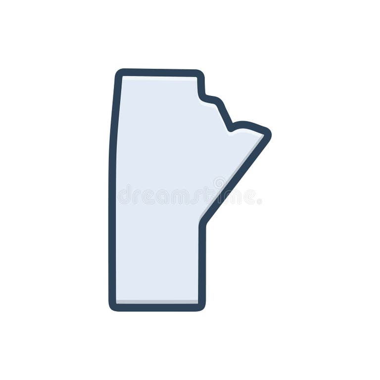 Color Illustration Icon for Manitoba, Canada and Region Stock Vector ...