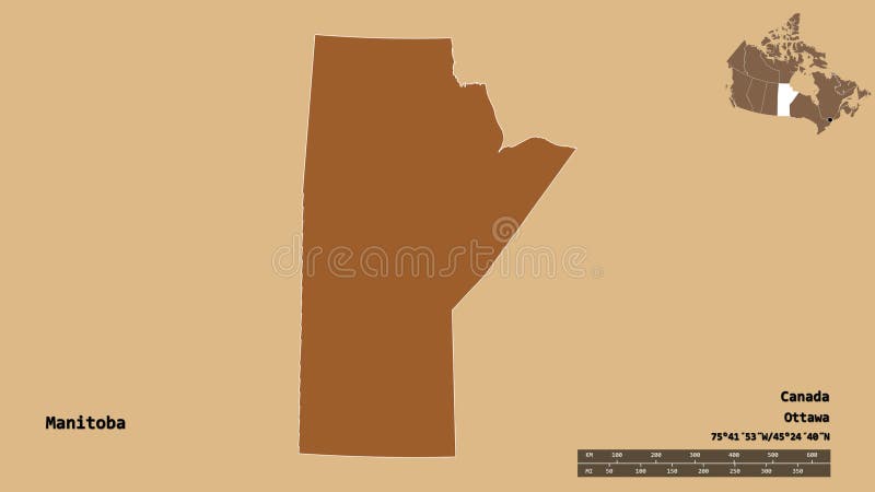 Manitoba, Province of Canada, Zoomed. Pattern Stock Illustration ...
