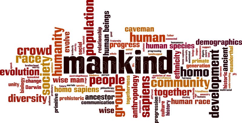 Mankind word cloud stock vector. Illustration of vector - 269914635
