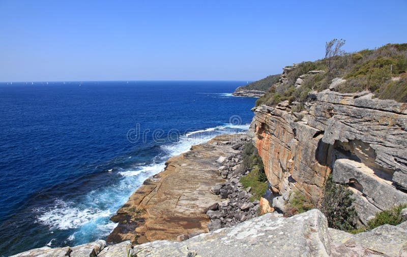 Manley Beach and North Head Stock Image - Image of land, point: 36147859