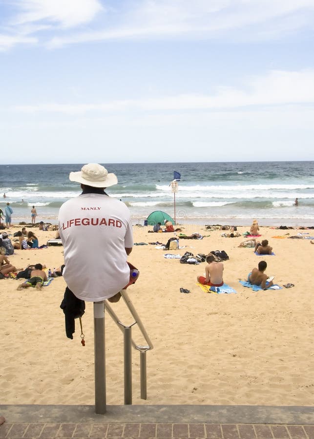 Manly Beach Lifeguards editorial stock photo. Image of beach - 17817383