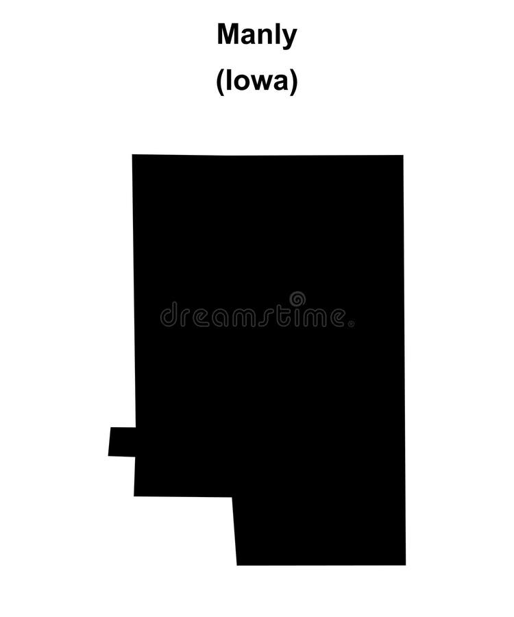 Manly outline map stock illustration. Illustration of shape - 387205507