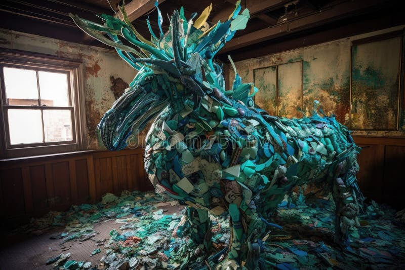 Manmade Installation of Unique Sculptures Made from Recycled Materials ...