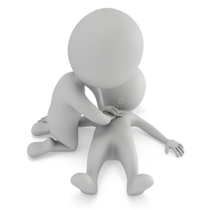 Mann 3d, Der Cpr-erste Hilfe Tut Stock Abbildung - Illustration von ...