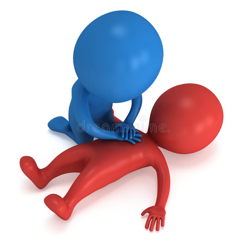 Mann 3d, Der Cpr-erste Hilfe Tut Stock Abbildung - Illustration von ...