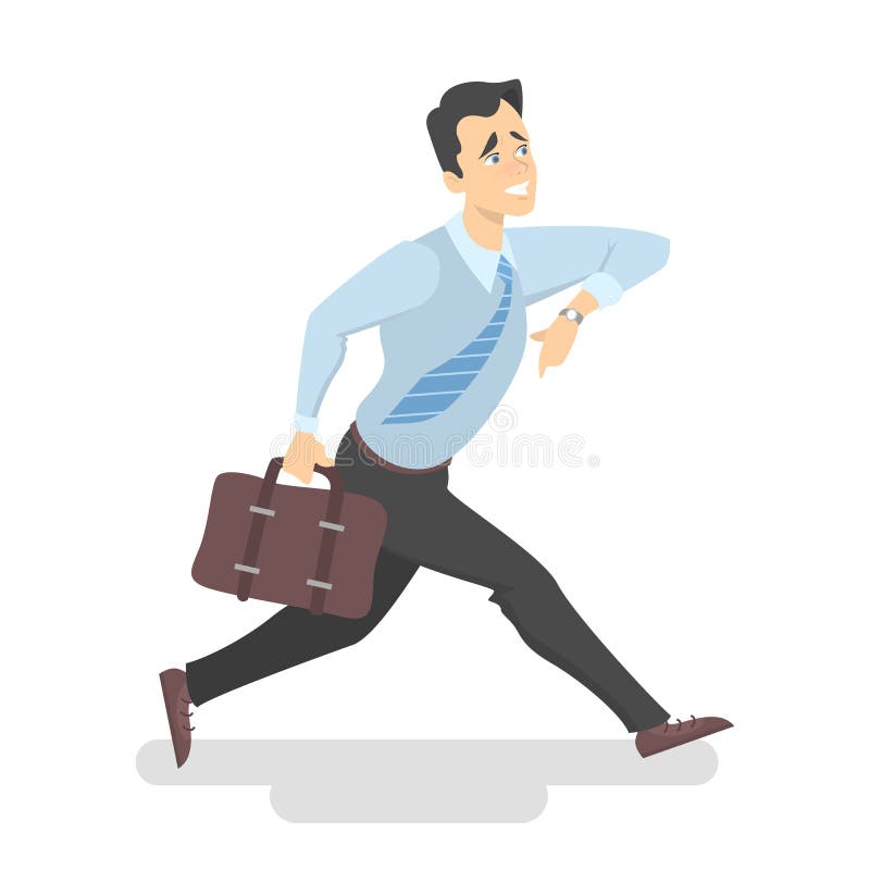 Mann in Eile vektor abbildung. Illustration von geschäft - 123152902