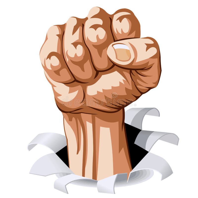 Holzschnittartfaust vektor abbildung. Illustration von umdrehung - 13919819
