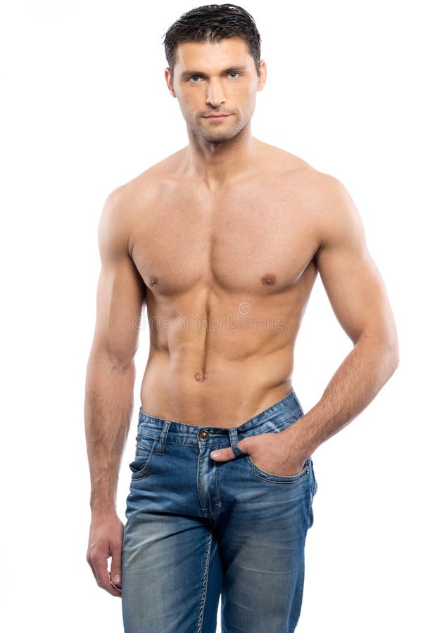 Mann mit dem nackten Torso stockfoto. Bild von hemdlos - 38475266