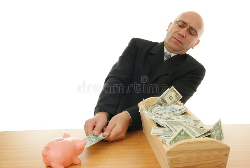Mann mit Geld stockfoto. Bild von dieb, geschäftsmann - 12469266