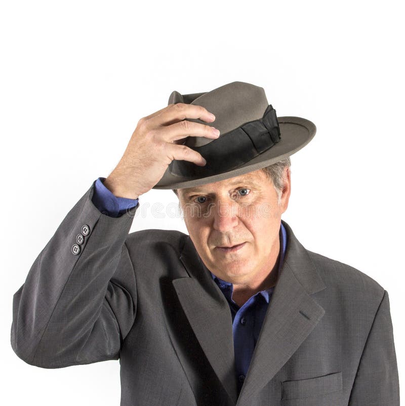 Mann Mit Hut Im Eleganten Anzug Stockfoto - Bild von beiläufig ...
