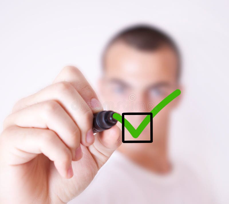 Ja oder Nr. Checkboxes stockbild. Bild von papier, prüfung - 13206103