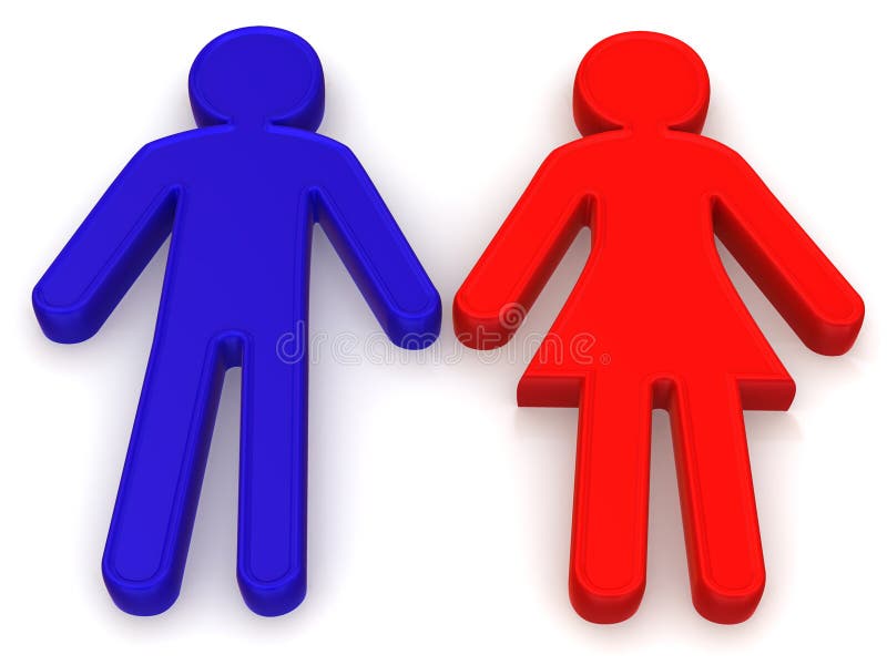 Mann und Frau. Zeichen stock abbildung. Illustration von abbildung ...