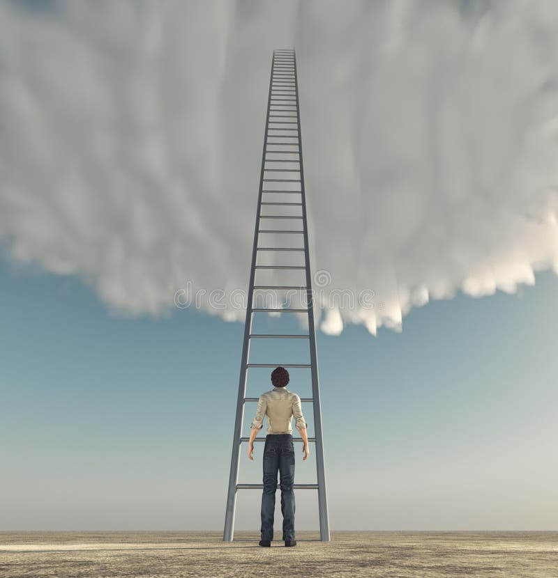 Leiter zum Erfolg stock abbildung. Illustration von kerl - 37045238