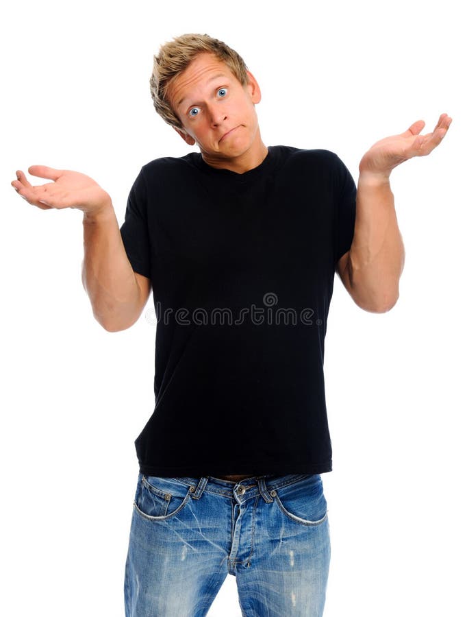 Unwissenheit Bemannen Sie Das Zucken Von Schultern, Das Sich so ...