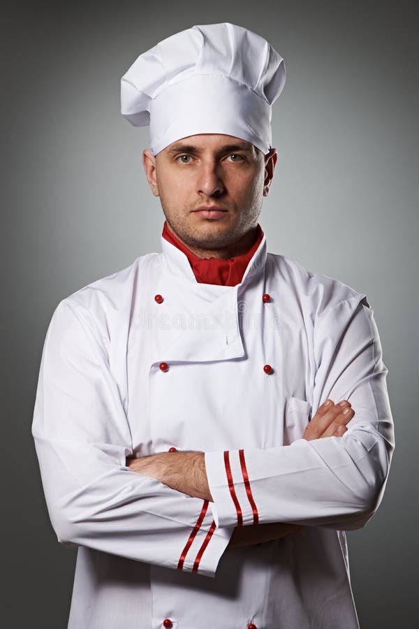 Mannelijk chef-kokportret stock foto. Image of beroep - 35515326