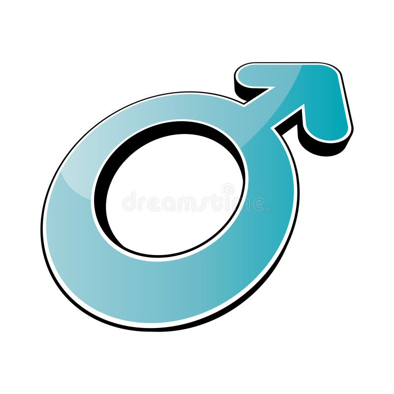 Mannelijk symbool vector illustratie. Illustration of glans - 8933952