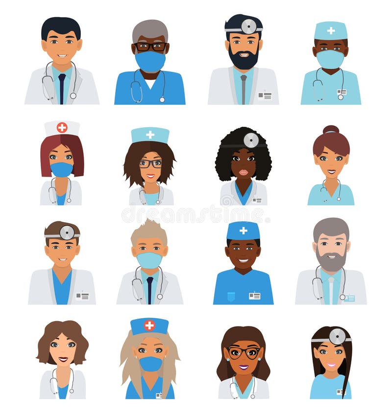 Mannelijke En Vrouwelijke Avatars Van Het Artsenteam Stock Illustratie ... Mannelijke En Vrouwelijke Avatars Van Het Artsenteam Stock Illustratie ...