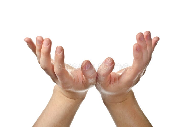 Mannelijke open handen stock foto. Image of opening, geven - 24043752