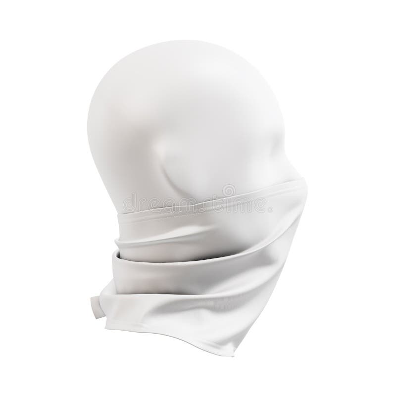A Mannequin with a Buff in Face Isolated on a White Background Stock ...