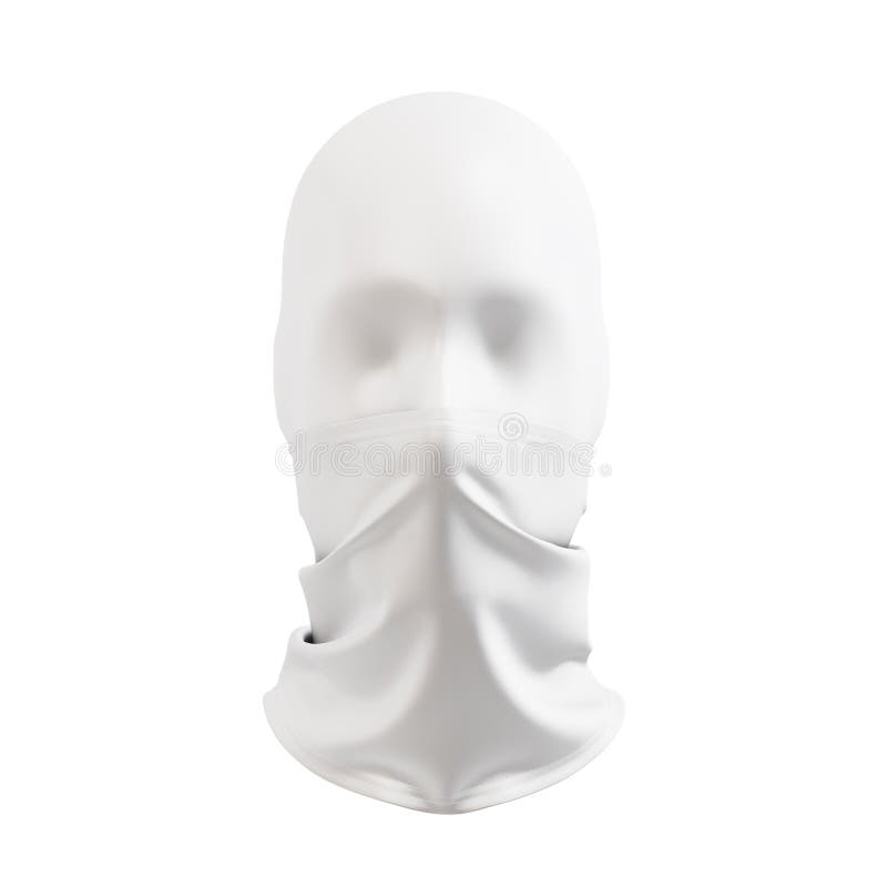 A Mannequin with a Buff in Face Isolated on a White Background Stock ...