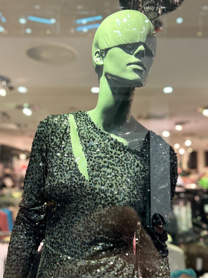 A Mannequin in a Clothing Store Window Stock Image - Image of wear ...