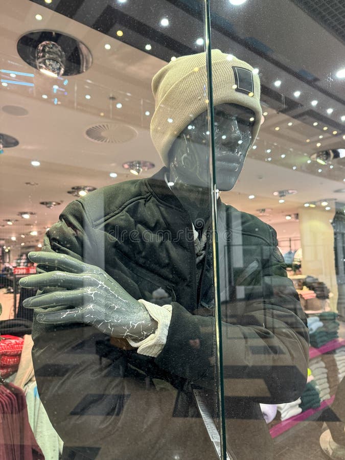 A Mannequin in a Clothing Store Window Stock Photo - Image of female ...