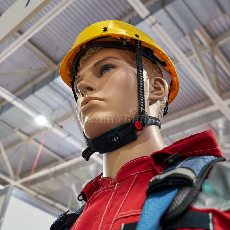 Mannequin in a Construction Helmet Stock Image - Image of builder, head ...