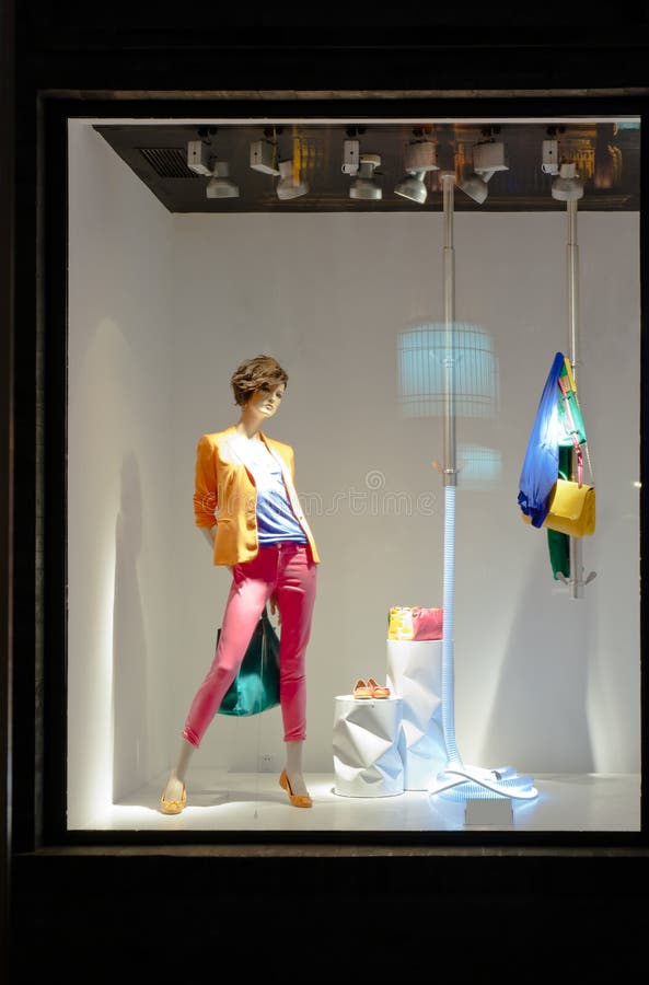 Mannequin in Fashion Showcase Stock Image - Image of consumerism, dress ...